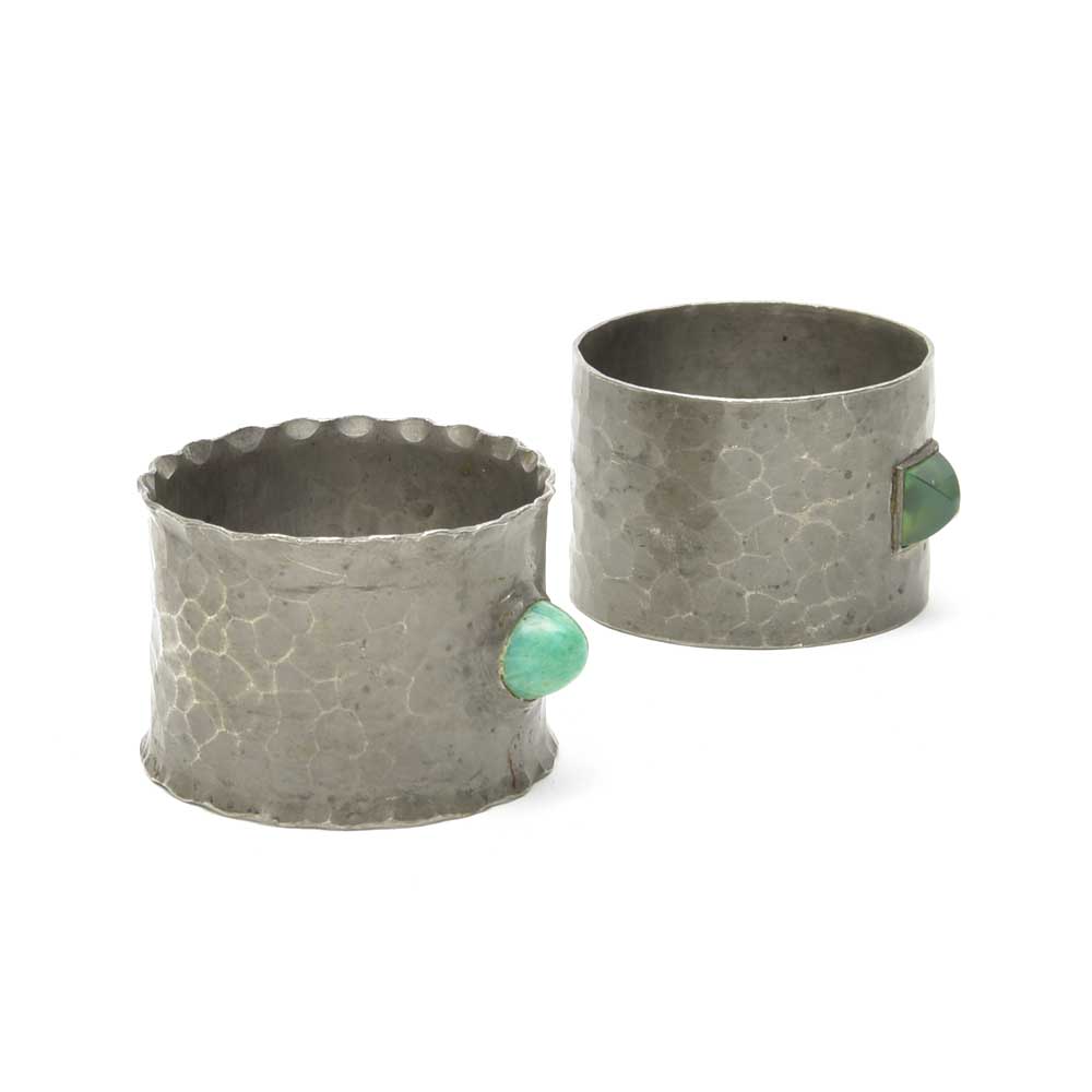Two hammered pewter napking rings, design & execution Cris Agterberg ...